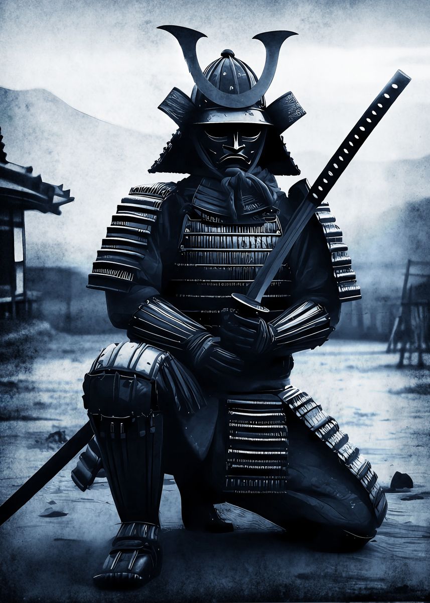 'Samurai Warrior' Poster, picture, metal print, paint by Bintang Studio | Displate