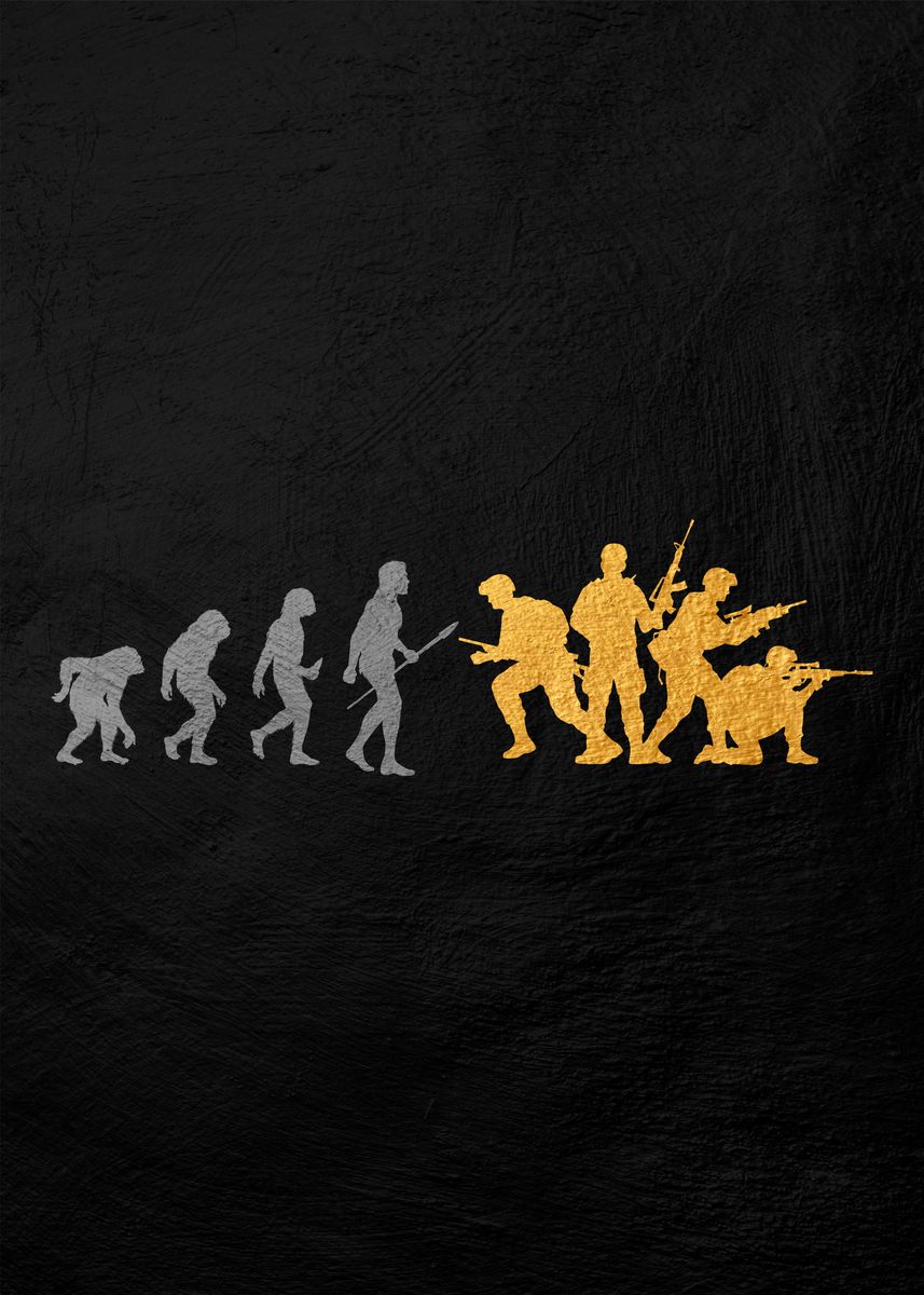 'Evolution of Warfare' Poster, picture, metal print, paint by Metal ...