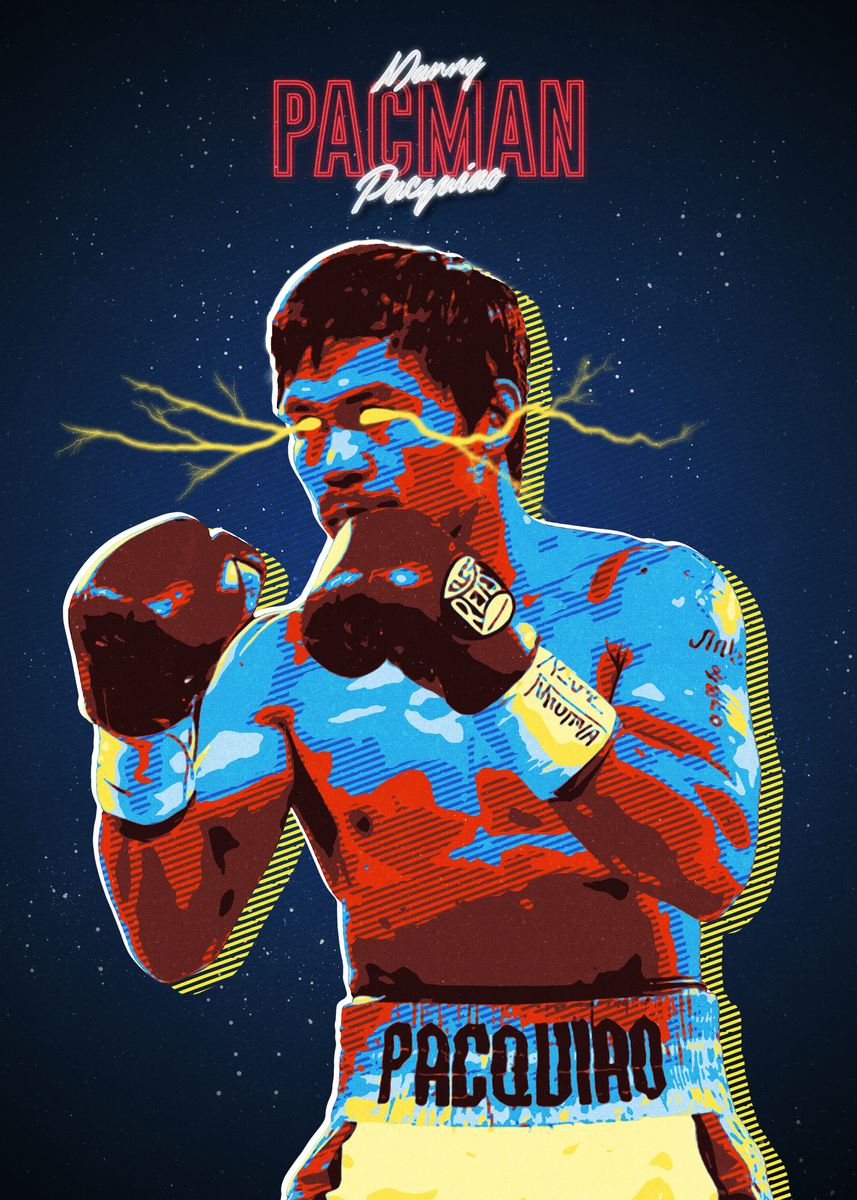 'Manny Pacquiao Boxing Poster' Poster, picture, metal print, paint by ...