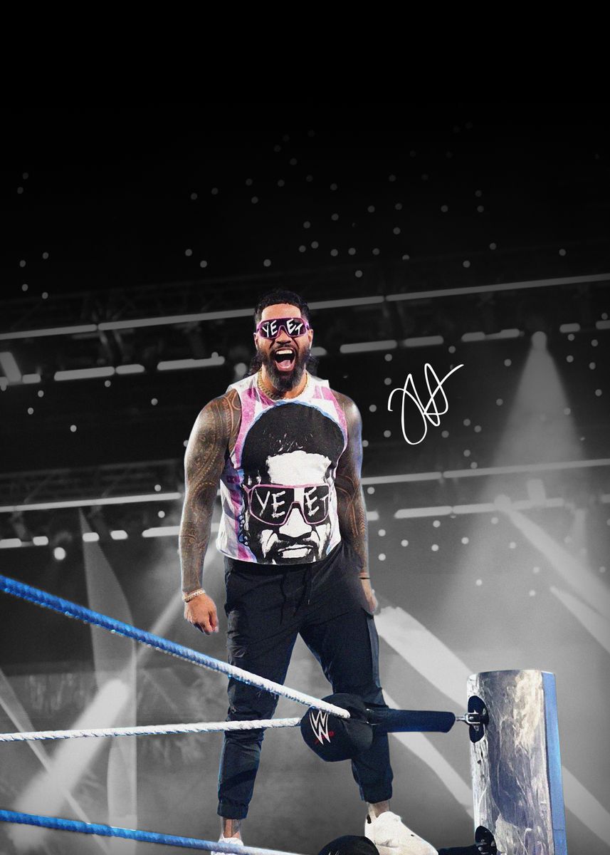 'Jey Uso' Poster, picture, metal print, paint by ART One | Displate