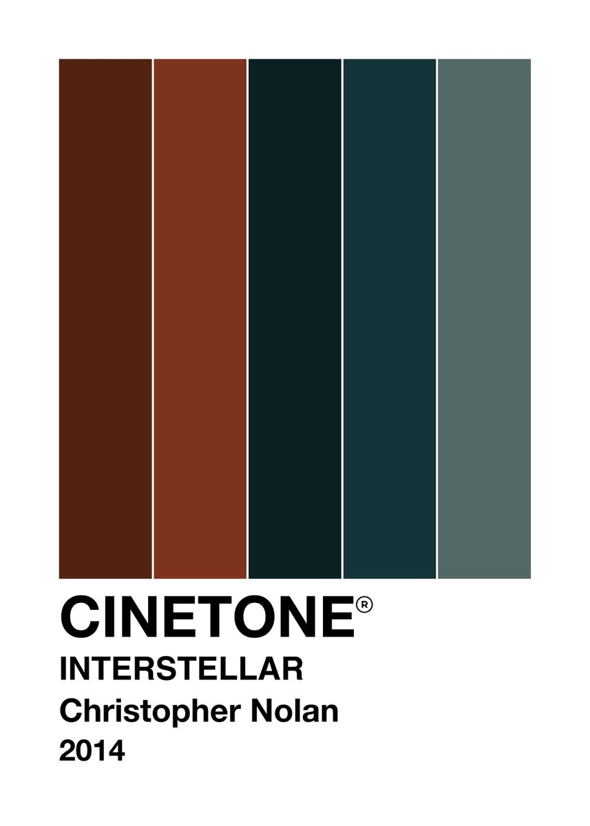 'Interstellar Color Palette CINETONE' Poster, picture, metal print ...