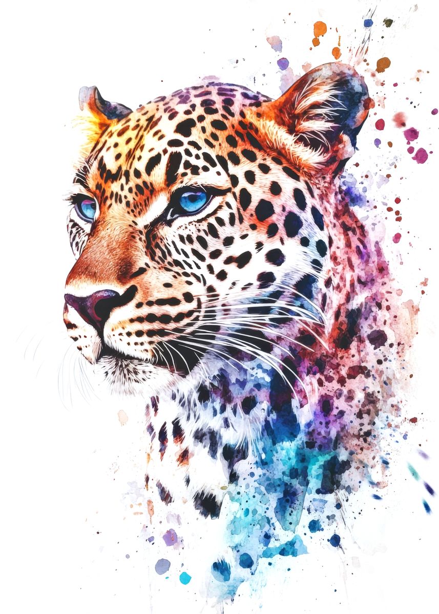 'Leopard Watercolor Art' Poster, picture, metal print, paint by Byrdyak ...