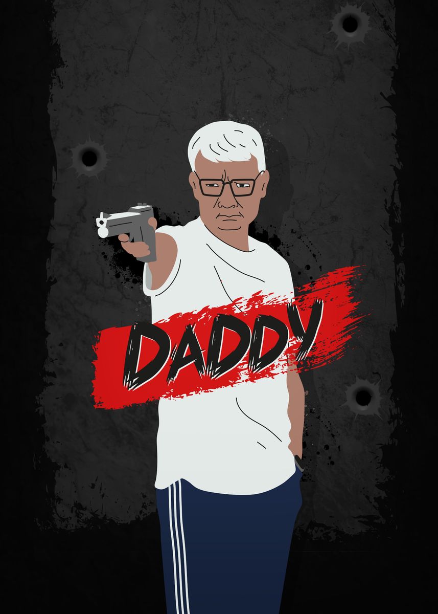 'Daddy Gun Poster' Poster, picture, metal print, paint by Fidy Art ...