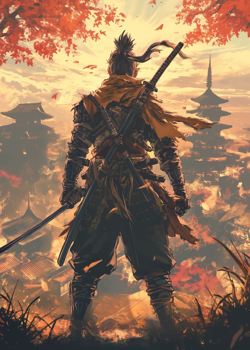 'Sekiro Samurai Warrior' Poster, picture, metal print, paint by Space ...