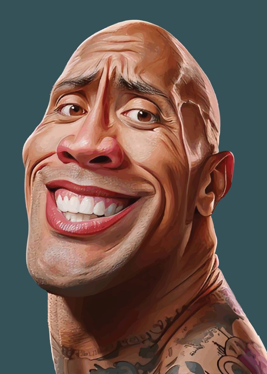 'Great Dwayne Johnson' Poster, picture, metal print, paint by R Studio ...