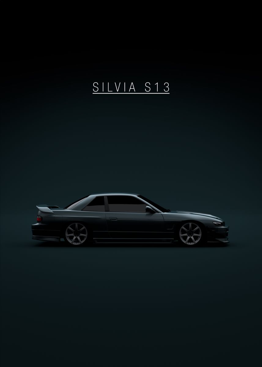 'Nissan Silvia S13 G-Corporation 1988 ' Poster, picture, metal print ...