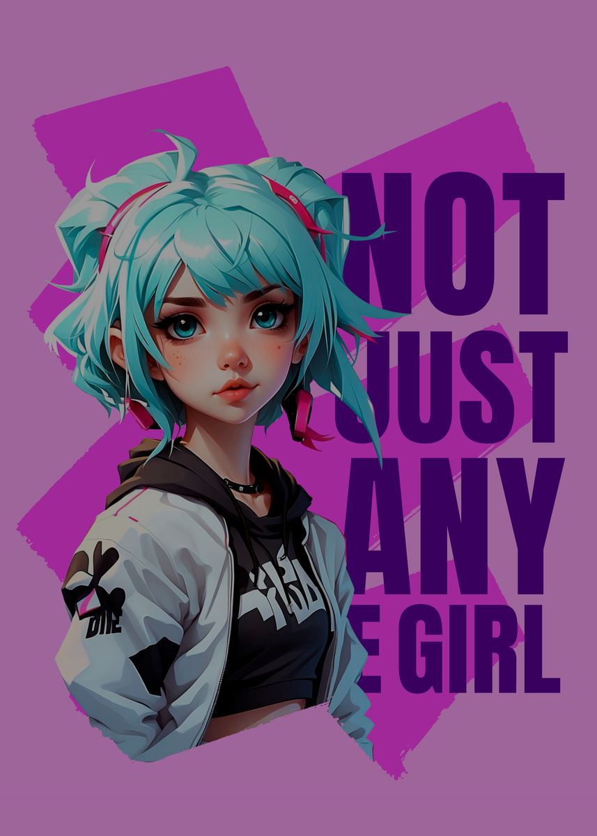 'Not just any E-Girl' Poster, picture, metal print, paint by Andreas Schellenberg | Displate