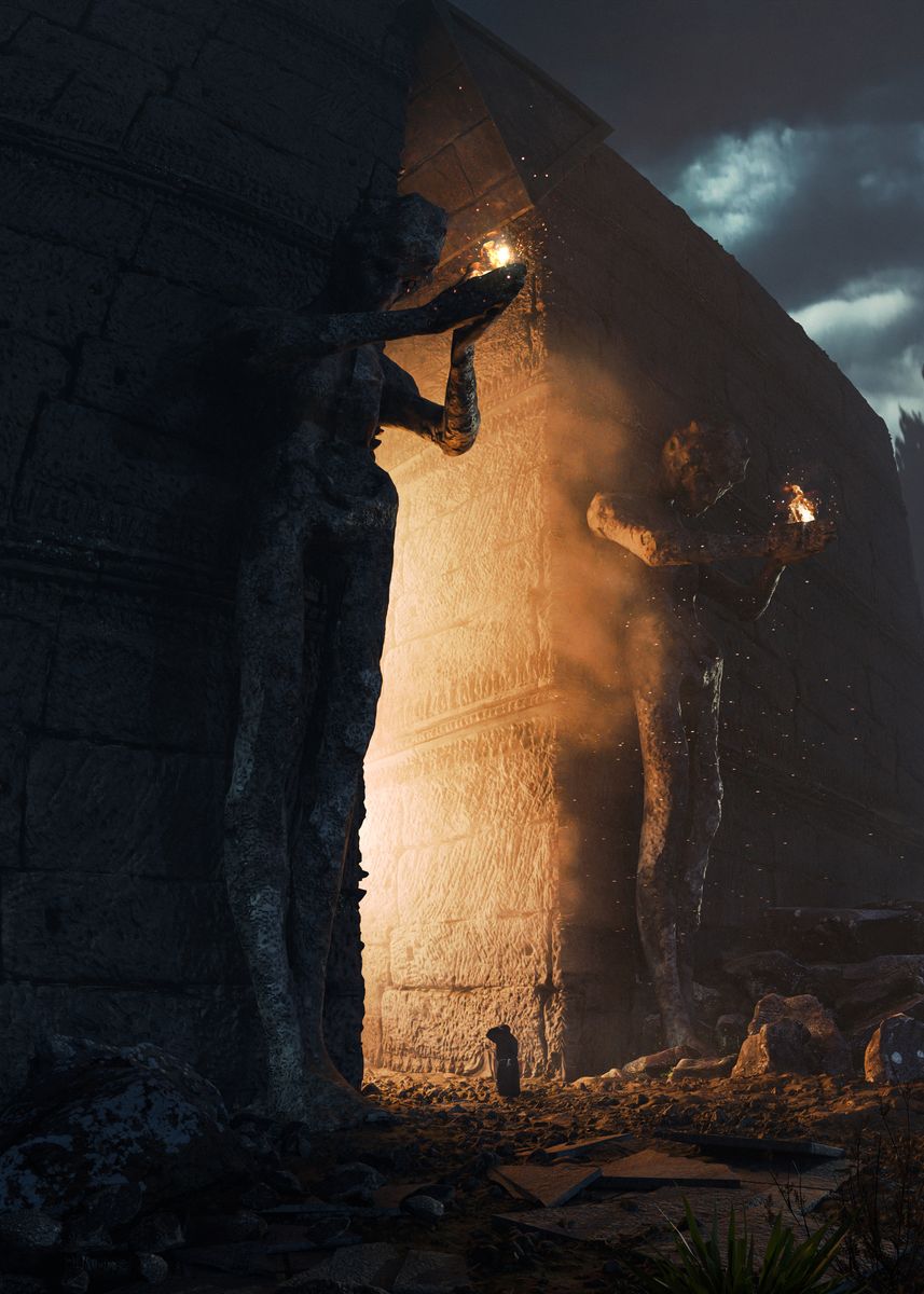 'Ancient Guardians' Poster, picture, metal print, paint by tohaus10 ...