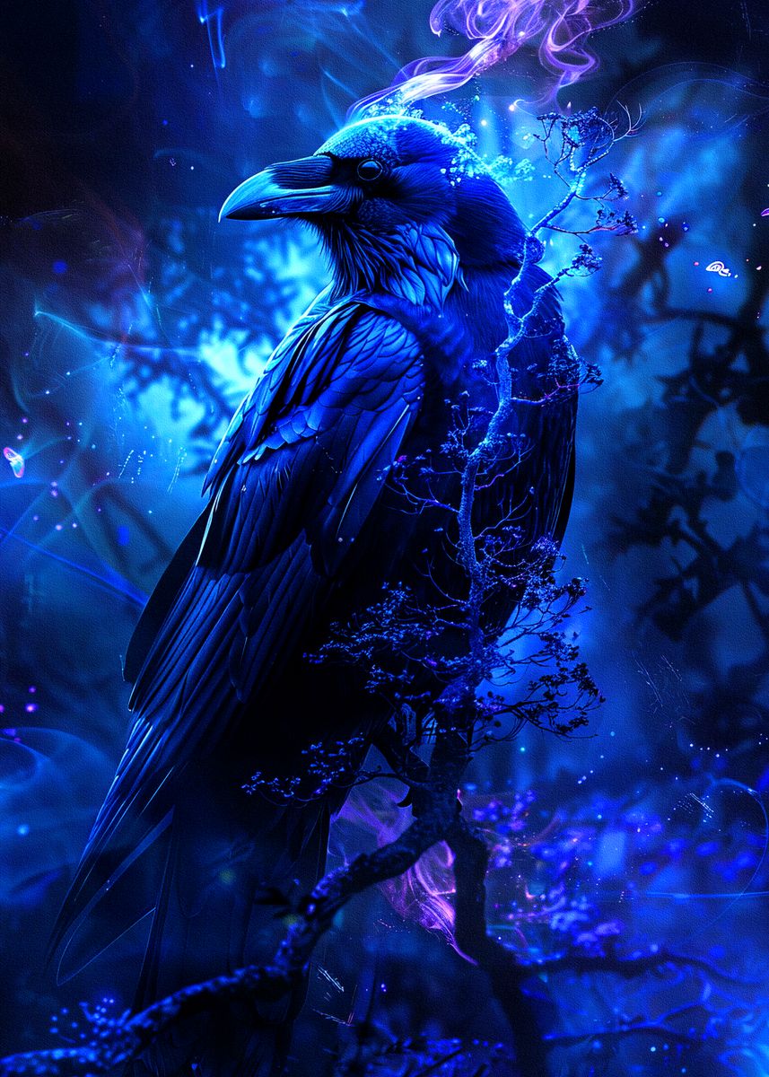 'Dark Raven in Forest' Poster, picture, metal print, paint by thanh phu ...