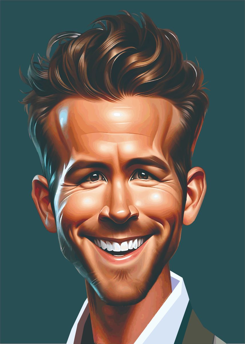 'Great Art Ryan Reynolds' Poster, picture, metal print, paint by R ...