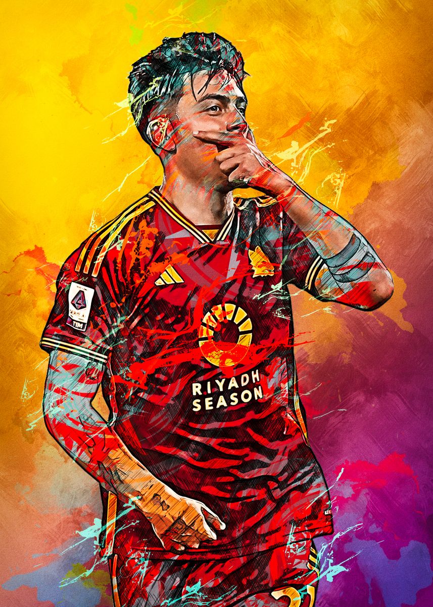 'Paulo Dybala Painting' Poster, picture, metal print, paint by Nguyen ...