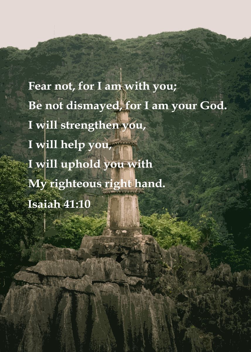 'Bible Verse Isaiah 41 10 Jesus Christianity' Poster, picture, metal ...