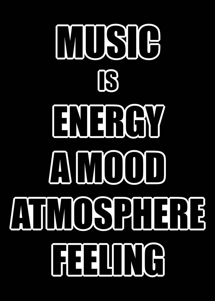 'Music is Energy' Poster, picture, metal print, paint by jacki dit ...