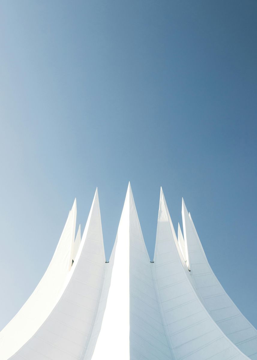 'White Architectural Spikes' Poster, picture, metal print, paint by ...
