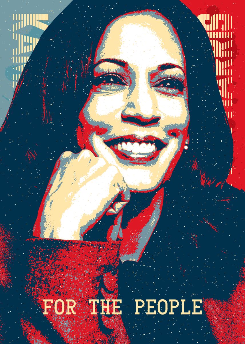 'Kamala Harris For the People' Poster, picture, metal print, paint by ...