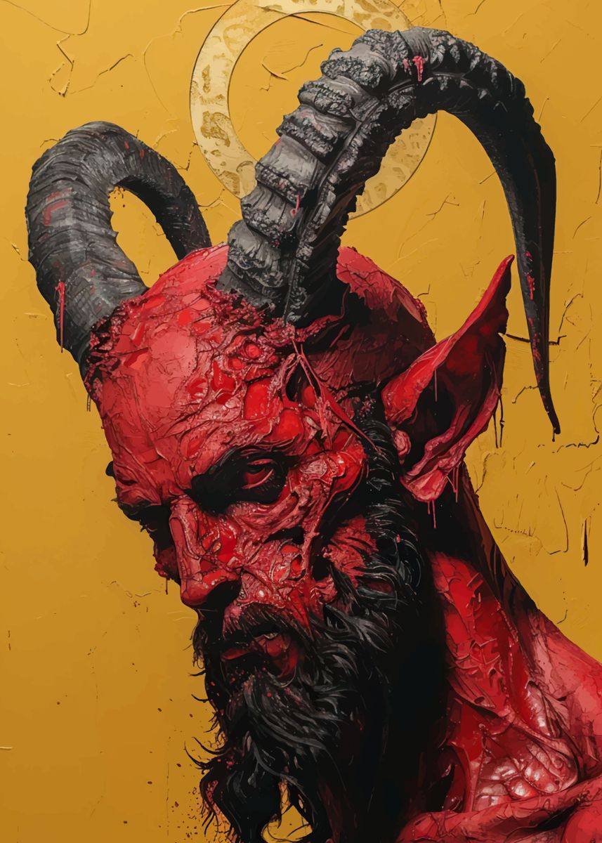 'Demonic Portrait' Poster, picture, metal print, paint by Aksara Alka R ...