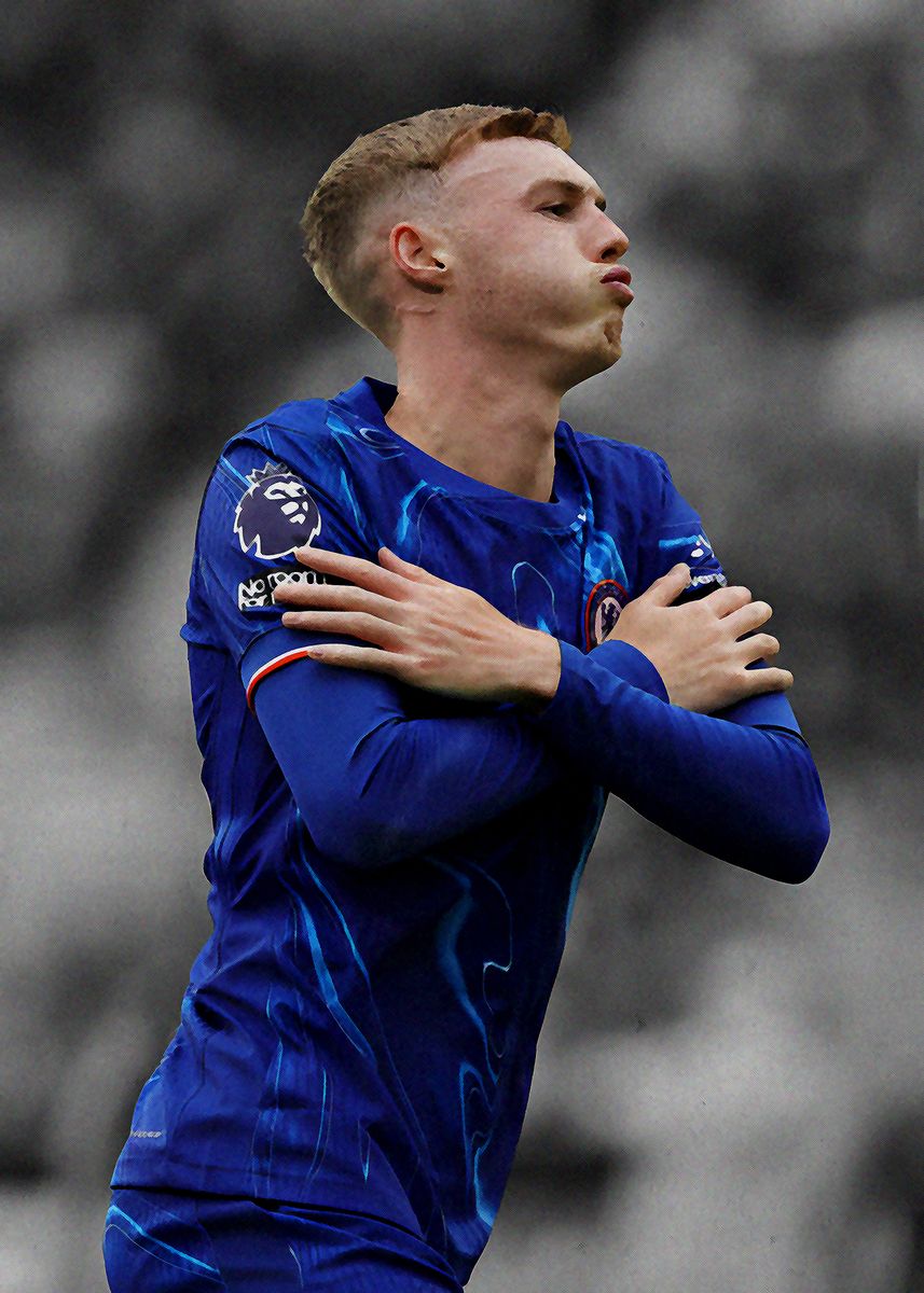 'Cole Palmer Portrait' Poster, picture, metal print, paint by Cathleena ...