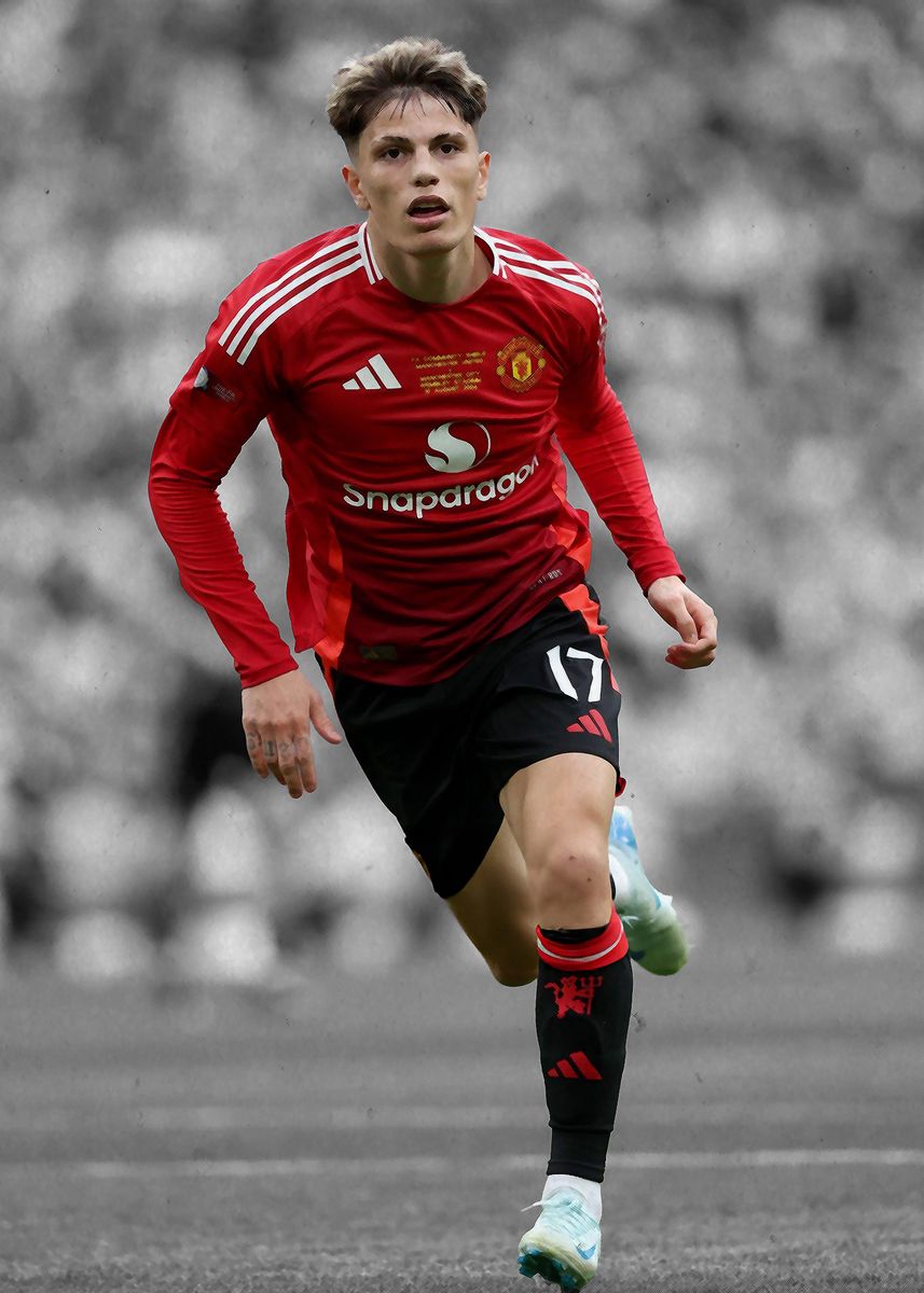 'Alejandro Garnacho Football Player' Poster, picture, metal print ...