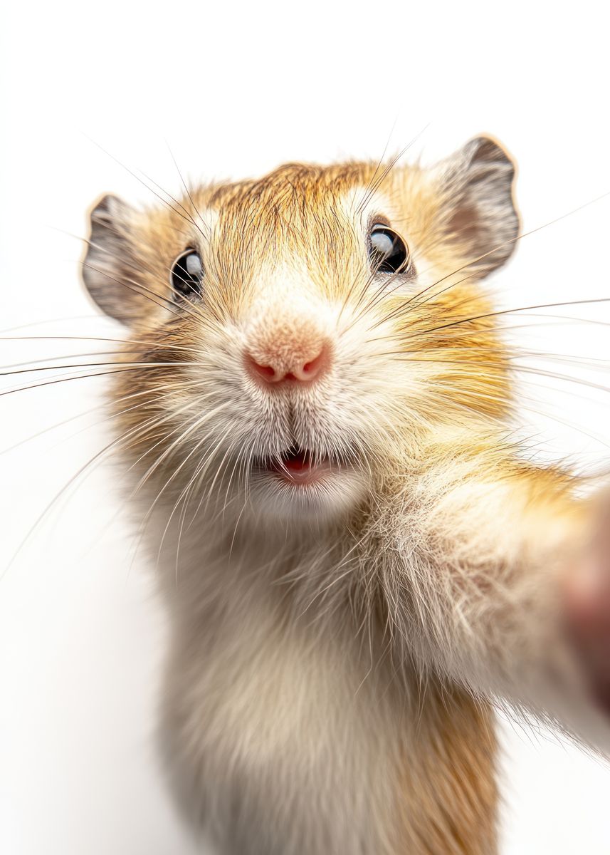 'Cute Lemming Selfie' Poster, picture, metal print, paint by Usama ...