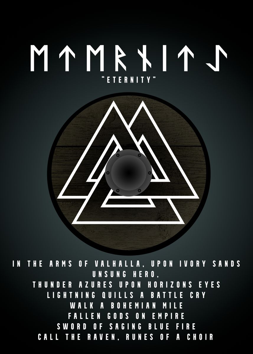 ''Eternity' Runic Shield' Poster, picture, metal print, paint by ...