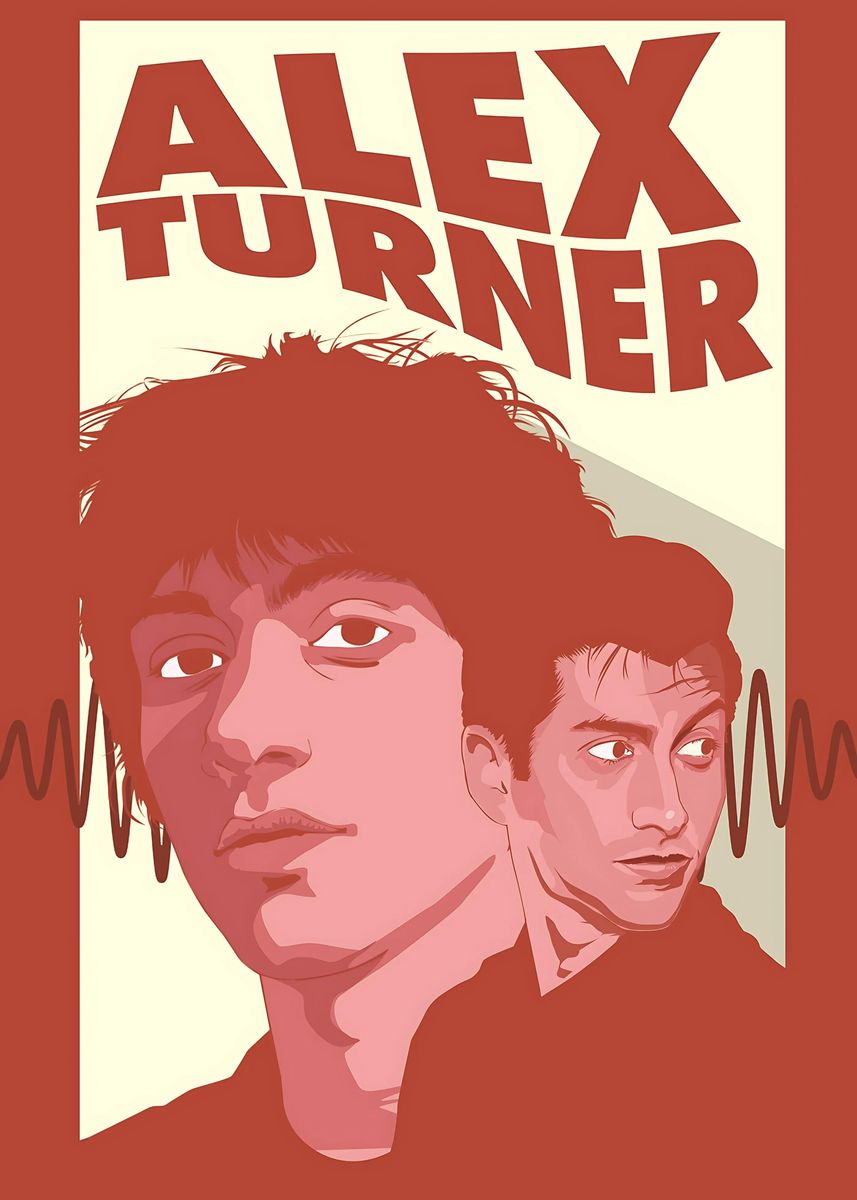 'Alex Turner Portrait' Poster, picture, metal print, paint by ...
