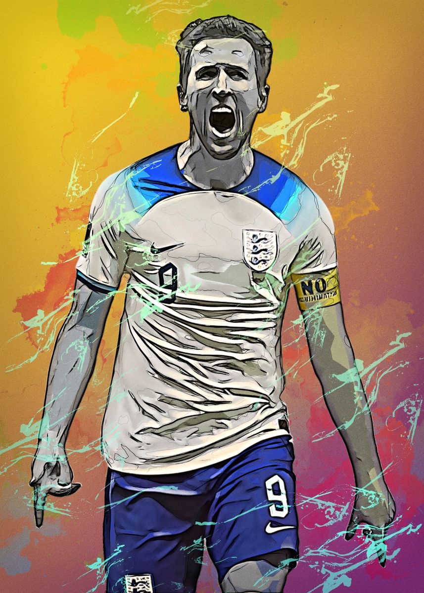 'Harry Kane ' Poster, picture, metal print, paint by | Displate