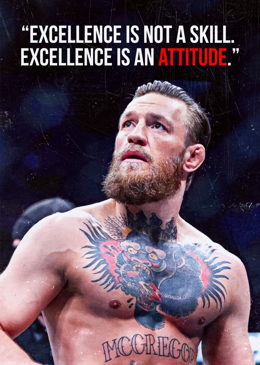 'Conor McGregor Quotes' Poster, picture, metal print, paint by Erwan ...