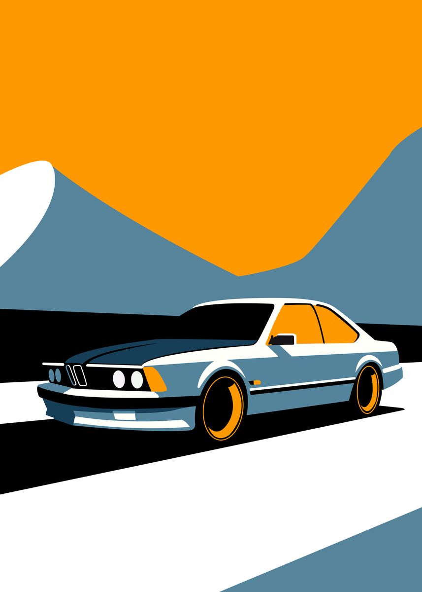 'BMW E24 6 Series' Poster, picture, metal print, paint by Andersen ...
