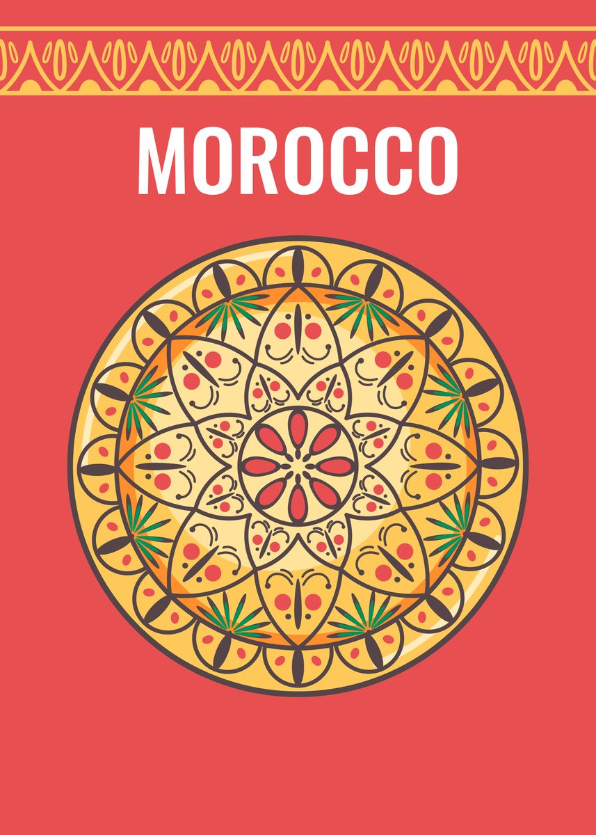 'Moroccan Mandala Plate Art' Poster, picture, metal print, paint by ...