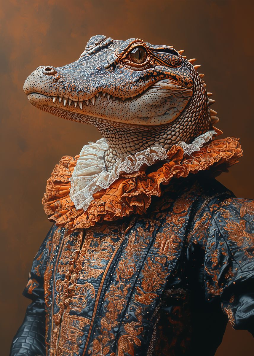 'Alligator Nobleman' Poster, picture, metal print, paint by Notorious ...