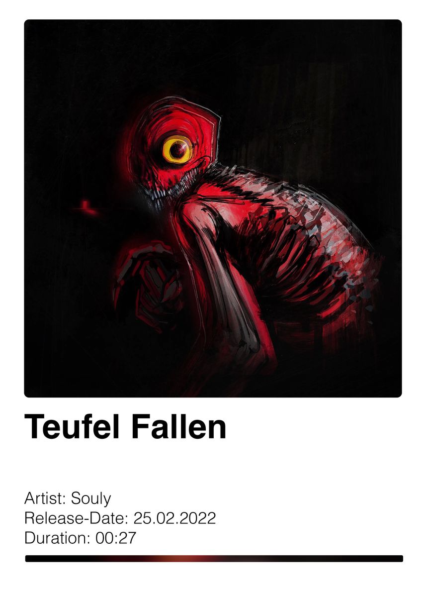 'Teufel Fallen Souly Artwork' Poster, picture, metal print, paint by ...