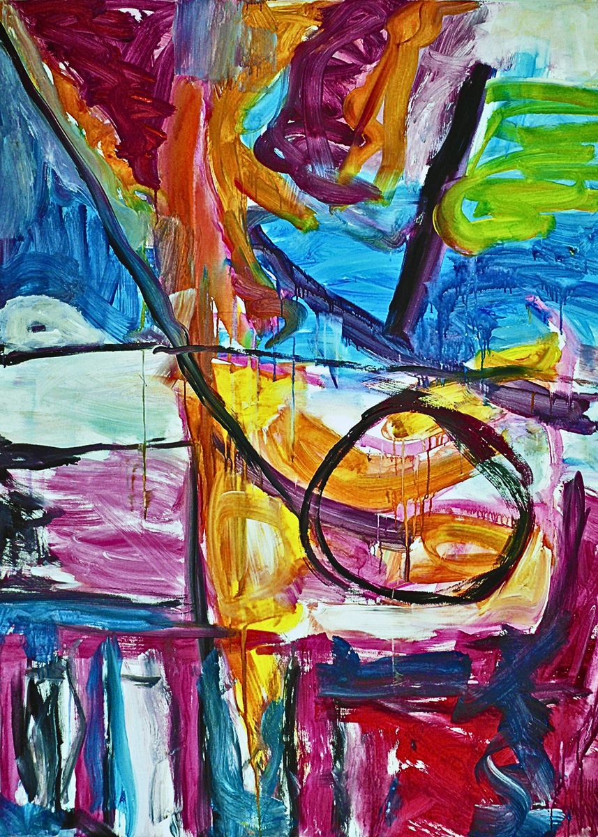 'Abstract Expressionist Painting' Poster, picture, metal print, paint ...