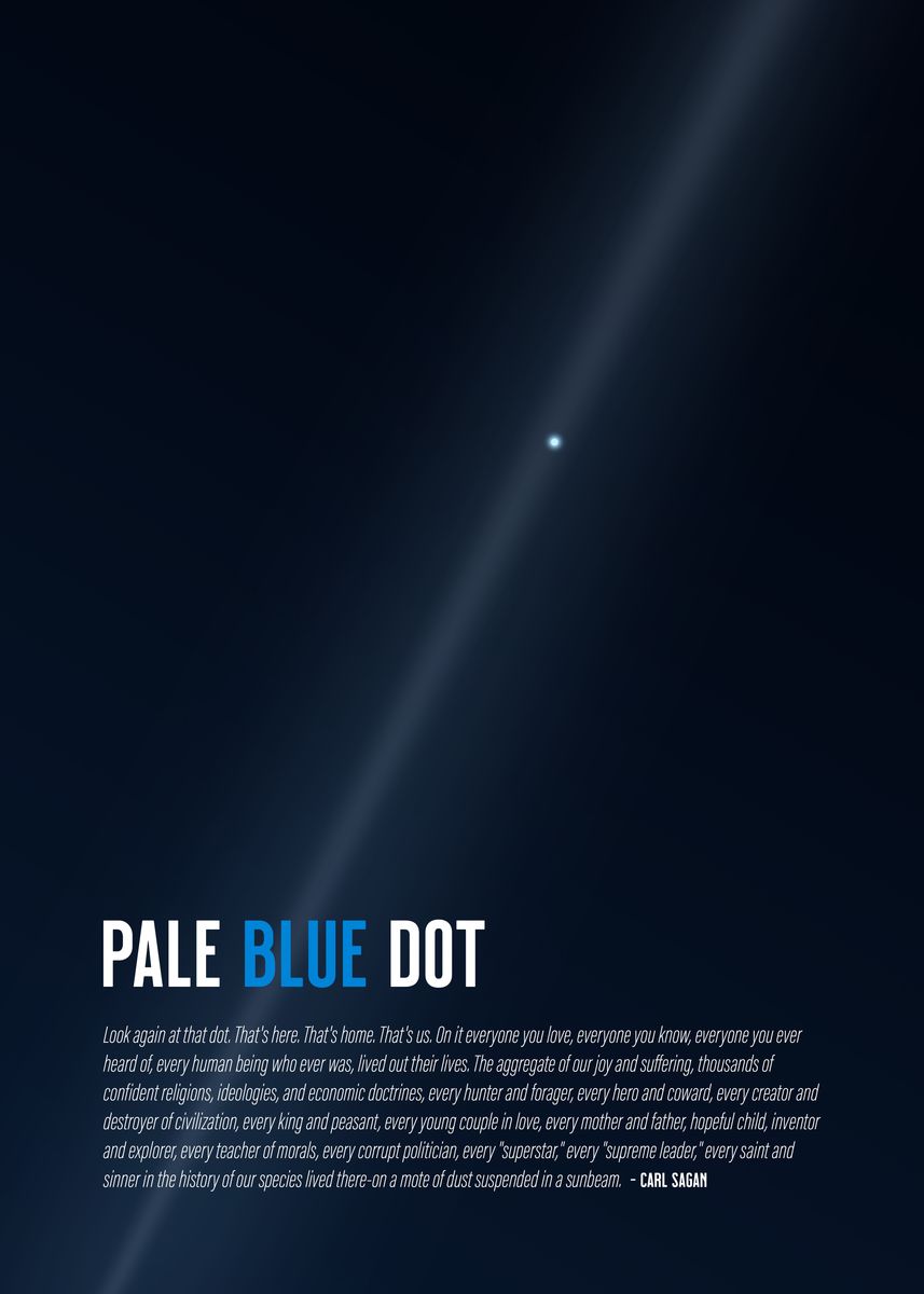 'Pale Blue Dot' Poster, picture, metal print, paint by BPDesign | Displate