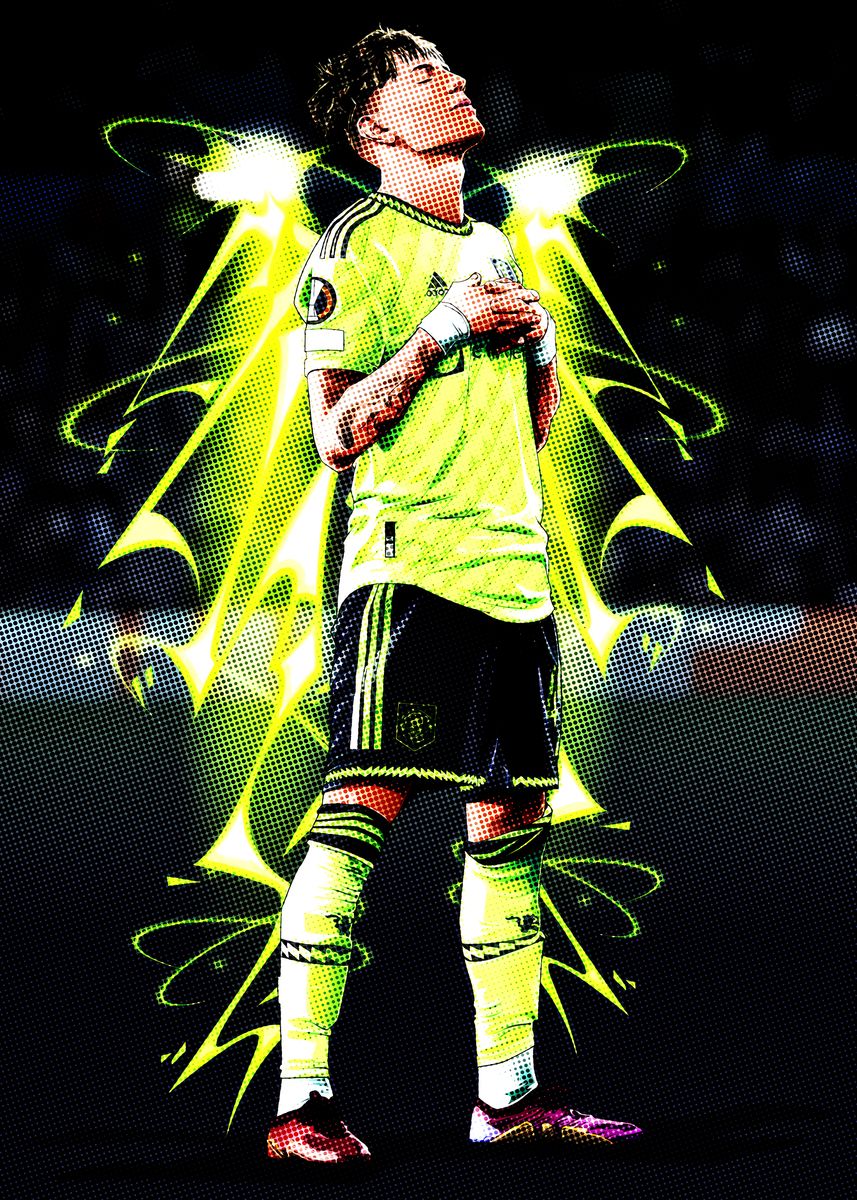 'Garnacho Manchester United' Poster, picture, metal print, paint by ...