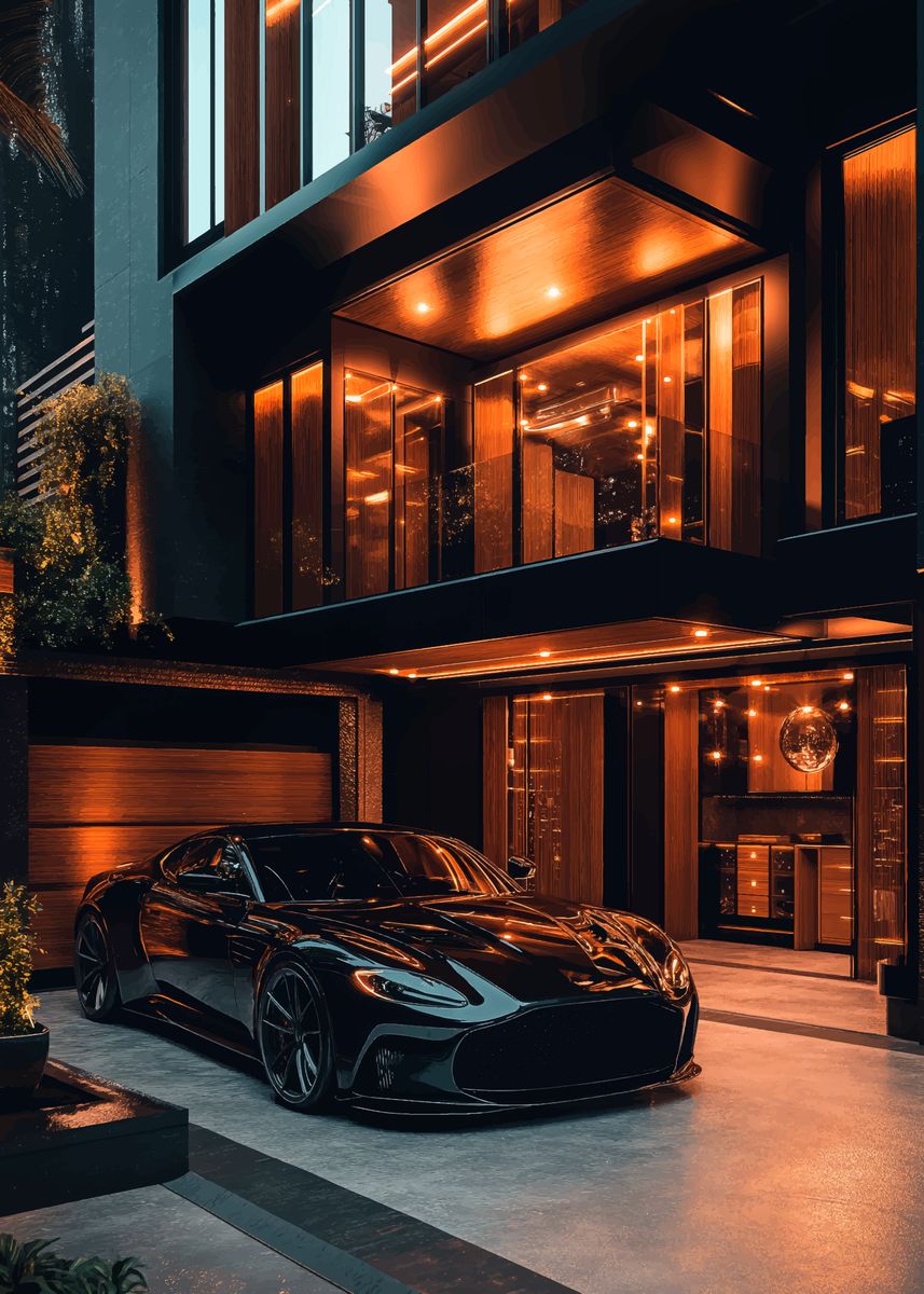 'Luxury Car Garage' Poster, picture, metal print, paint by You Design ...