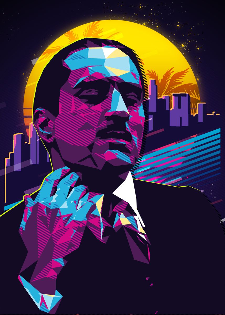 'Retro 80s Man' Poster, picture, metal print, paint by Lowpoly Posters ...