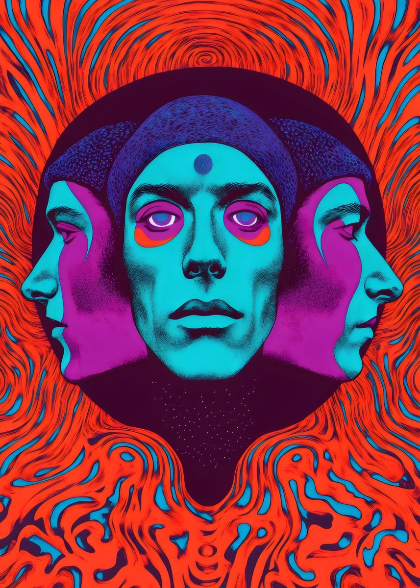 'Trinity of the Psyche' Poster, picture, metal print, paint by InkAura ...