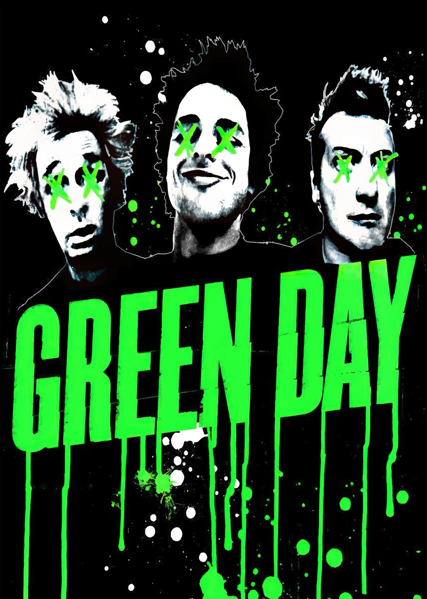 'Green Day Band Poster' Poster, picture, metal print, paint by lisa ...