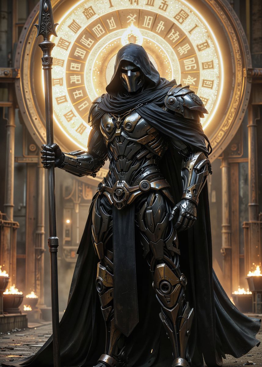 'Timekeeper' Poster, picture, metal print, paint by DervlexArt | Displate