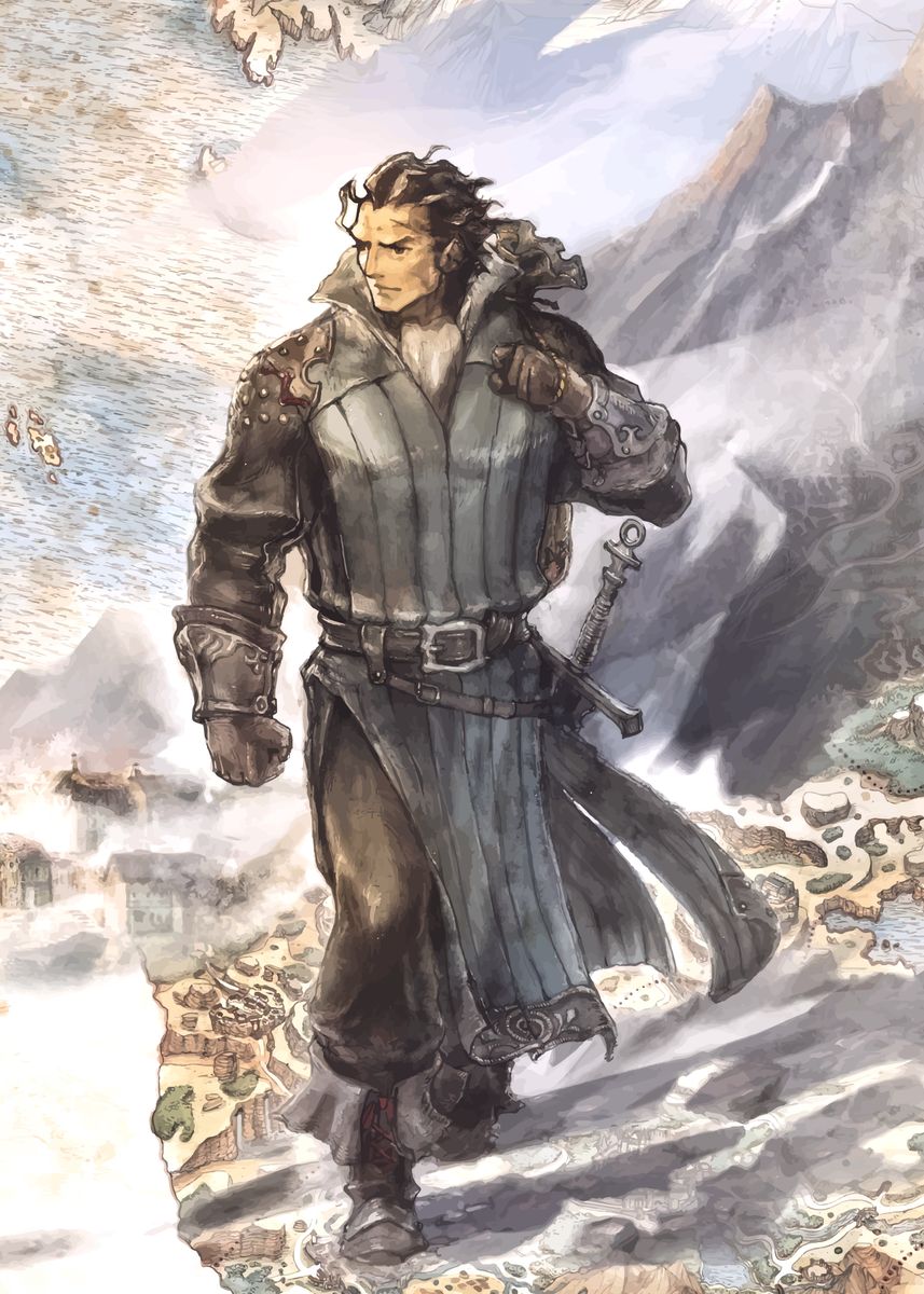 'octopath traveler game' Poster, picture, metal print, paint by ...