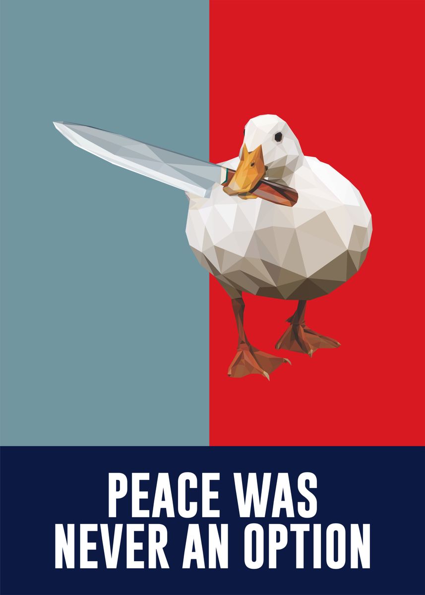 'peace was never an option ' Poster, picture, metal print, paint by ...