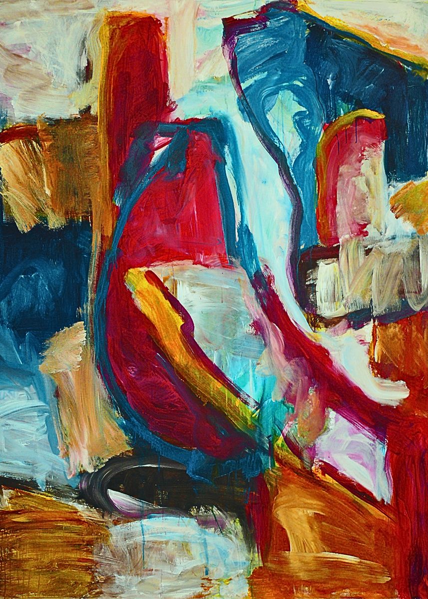 'Abstract Painting with Bold Colors' Poster, picture, metal print ...