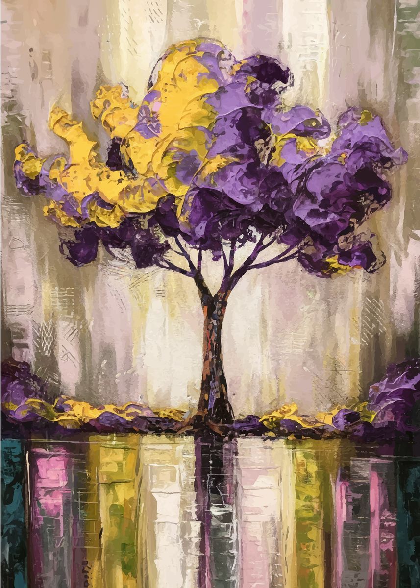 'Tree Painting' Poster, picture, metal print, paint by PosterGallery ...