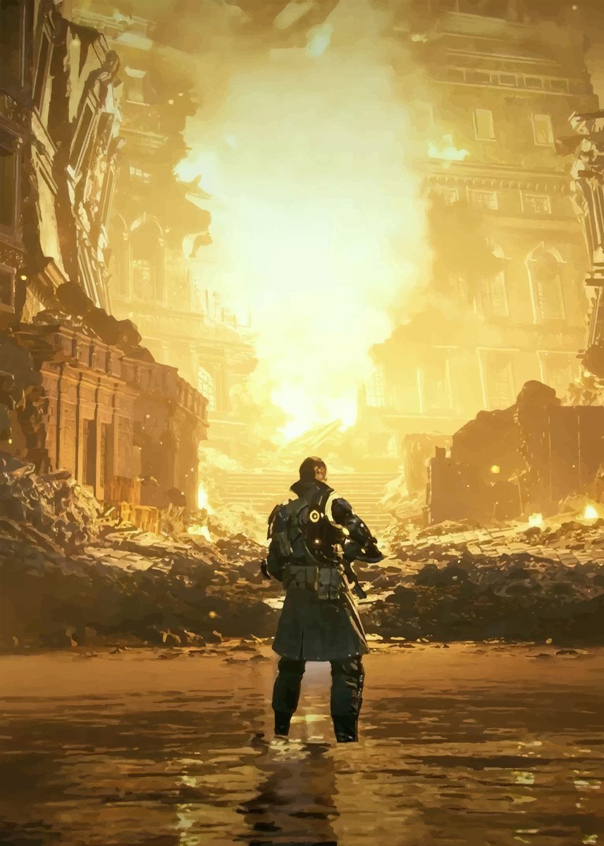 'Post-Apocalyptic Cityscape' Poster, picture, metal print, paint by aca ...