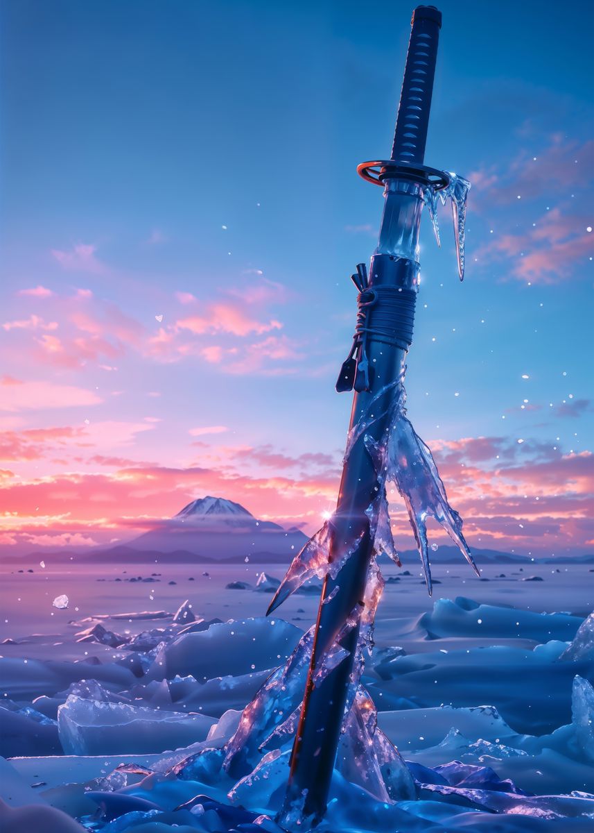 'Frozen Katana' Poster, picture, metal print, paint by in candle lights ...