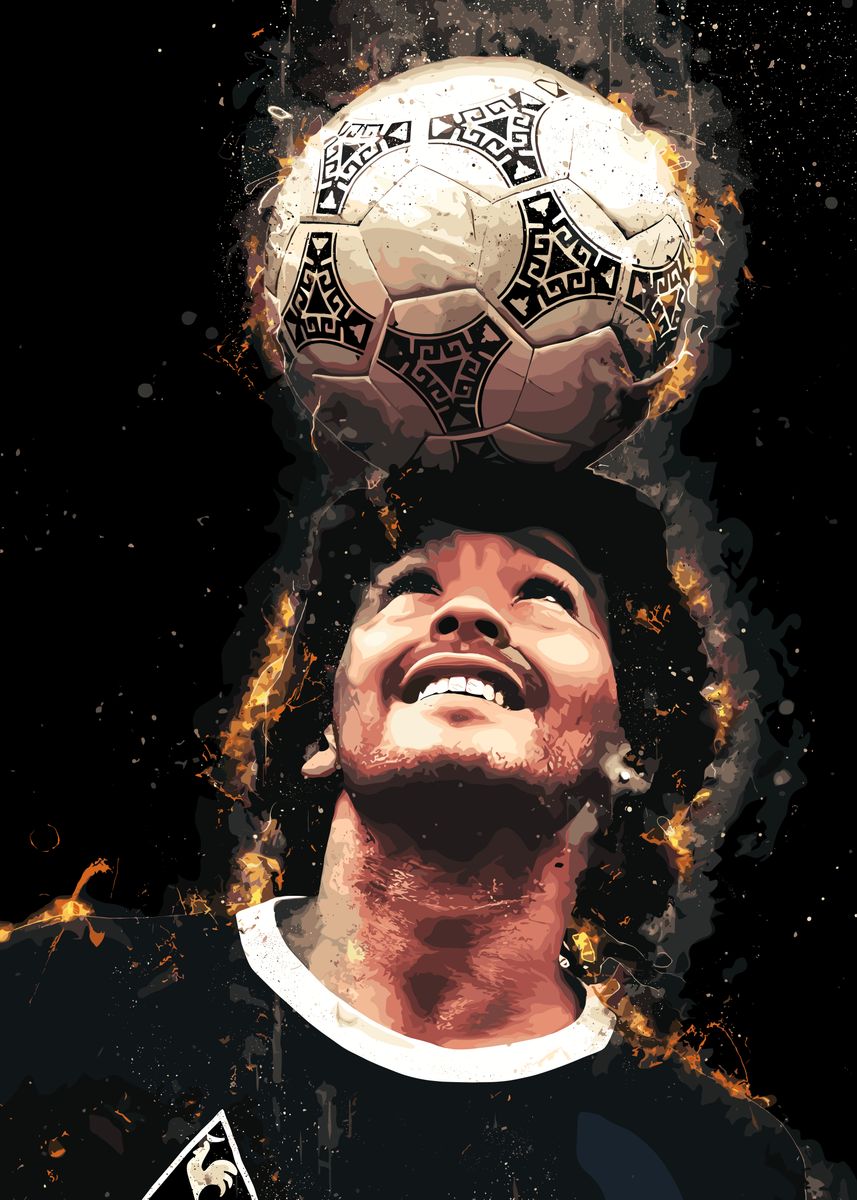 'Maradona Legend Footballer Art' Poster, picture, metal print, paint by ...