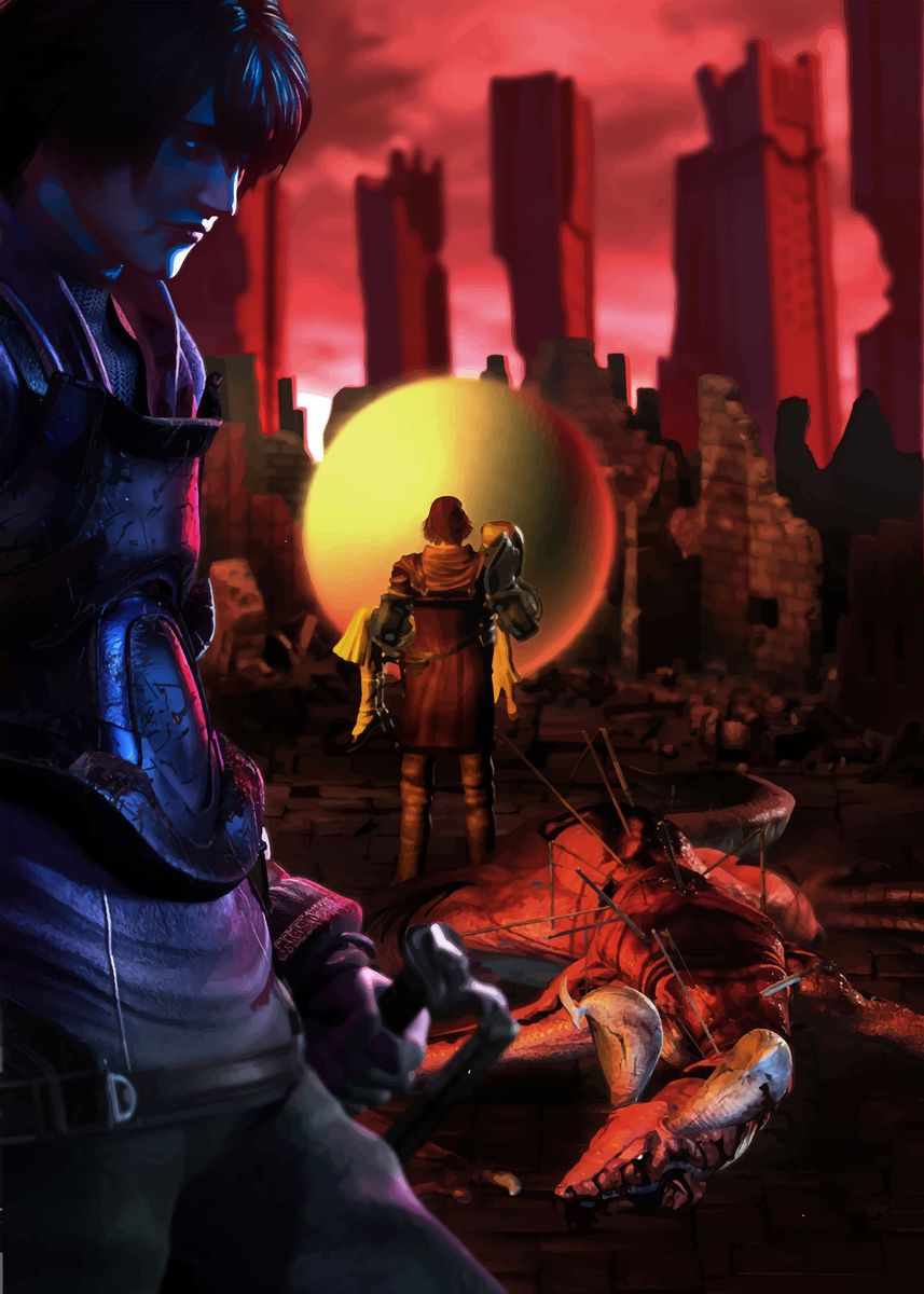 'Post-Apocalyptic Battle' Poster, picture, metal print, paint by indah ...