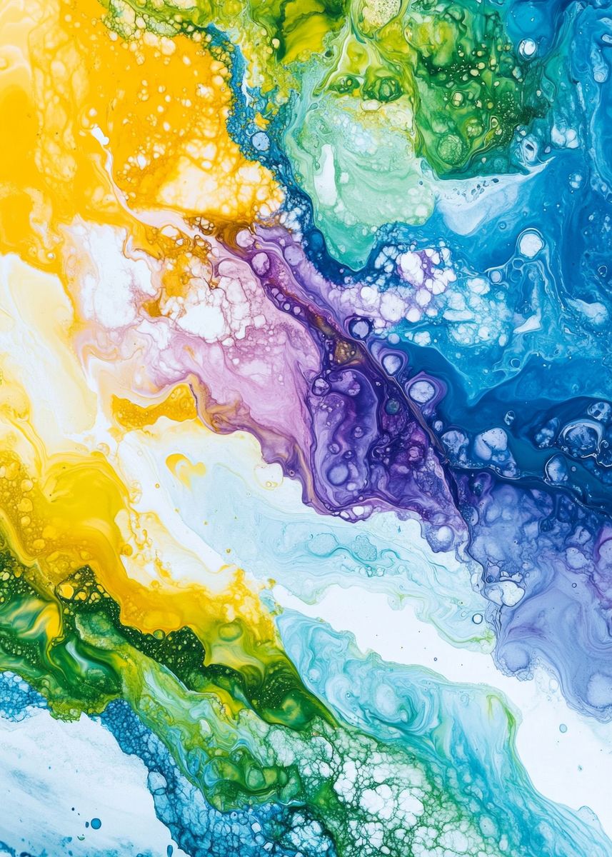 'Abstract Fluid Art' Poster, picture, metal print, paint by Jerhus | Displate