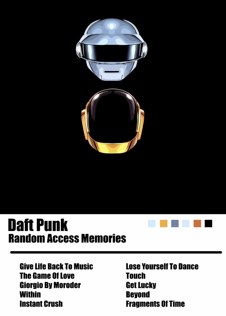 'Daft punk music band' Poster, picture, metal print, paint by Rollan ...