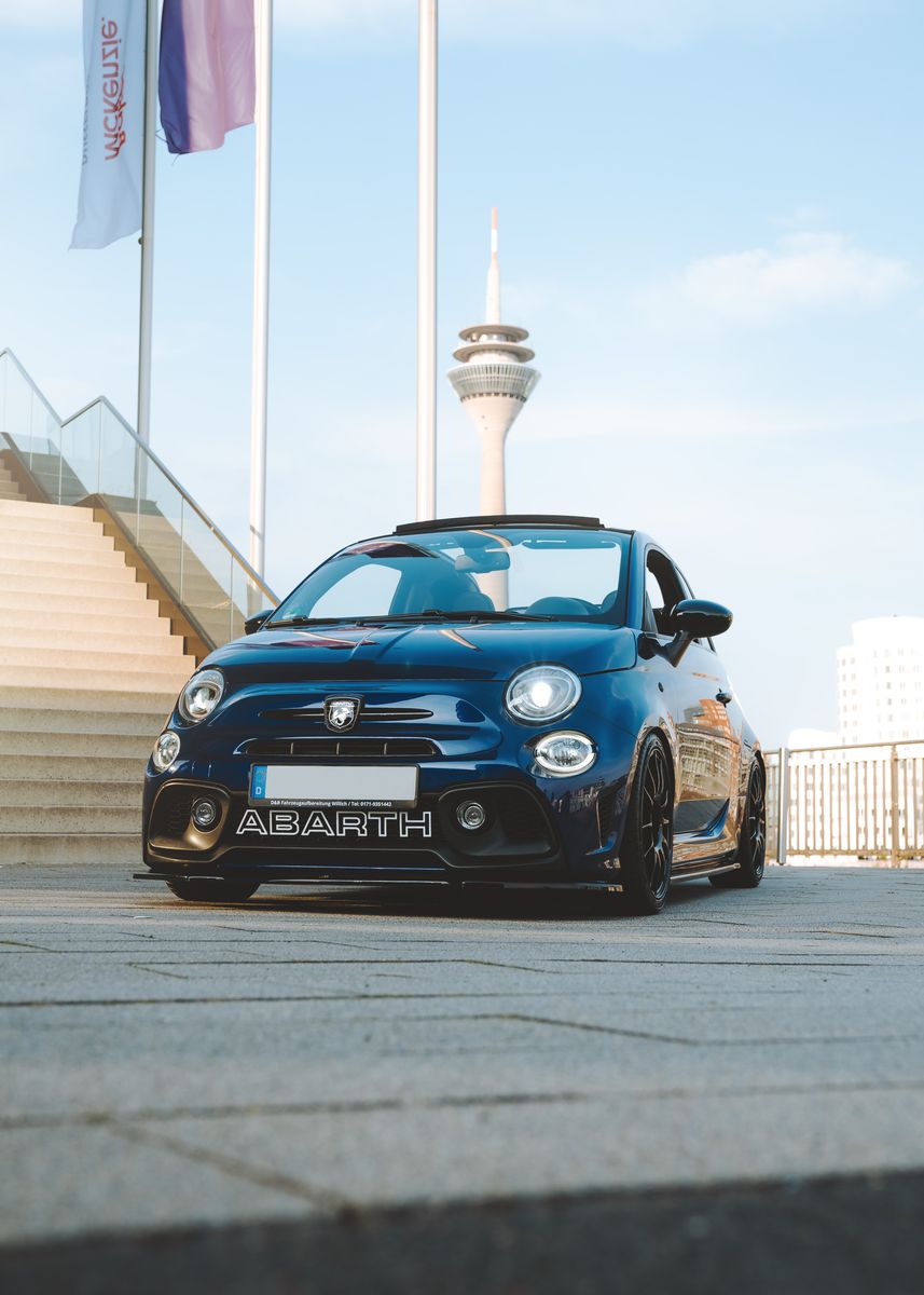'Blue Abarth 500' Poster, picture, metal print, paint by DM Photography ...